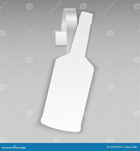 Vector Blank Shape White Bottle Whisky Paper Plastic Advertising Price