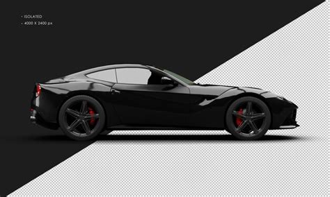 Premium Psd Isolated Realistic Metallic Black Modern Sport City Sedan