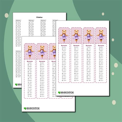 Карточки для 2 класса по математике «Таблица умножения