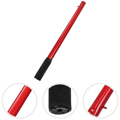 Hemoton 2 Ton Hydraulic Jack Pole Lever Handle Red Steel Non Slip