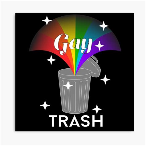 Gay Trash Rainbow Garbage Explosion Canvas Print By Whitestagbrand Redbubble