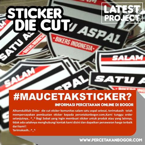 Cetak Stiker Die Cut Komunitas Motor Murah Di Bogor Percetakan Bogor