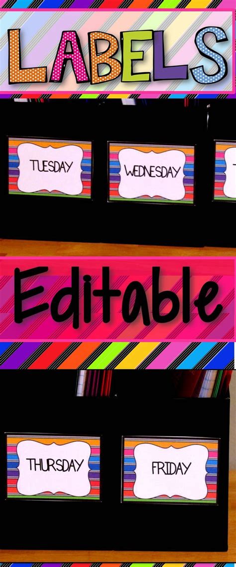 Editable Labels Editable Labels Book Bins Labels