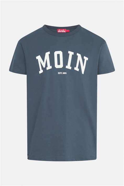 Derbe T Shirt Moin Herren Blau Hanseheld De