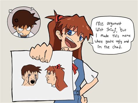 Souryuu Asuka Langley Ikari Shinji And Wojak Neon Genesis Evangelion Drawn By Chimeraenvy