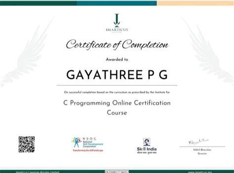Gayathri Pg On Linkedin I Have Been Successfully Completed C Programming Course
