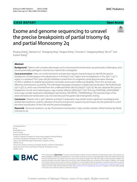 Pdf Exome And Genome Sequencing To Unravel The Precise Breakpoints Of