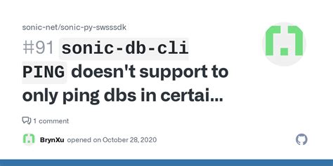 `sonic Db Cli Ping` Doesnt Support To Only Ping Dbs In Certain Redis
