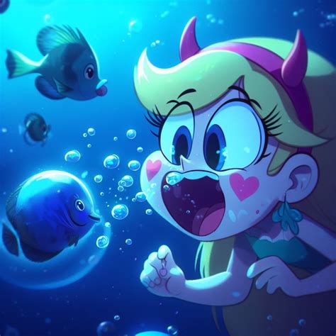 Star Butterfly Meets A Fish By Chrisgraduate27 On Deviantart