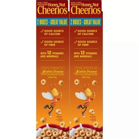 General Mills Honey Nut Cheerios Cereal 24 Ounce Box 2 Count 1 Unit