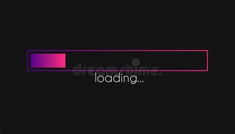 Load Bar Progress Gradient Download Interface Loading Sign Stock