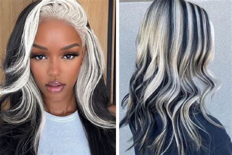 Black With White Streaks Hair At Ronald True Blog