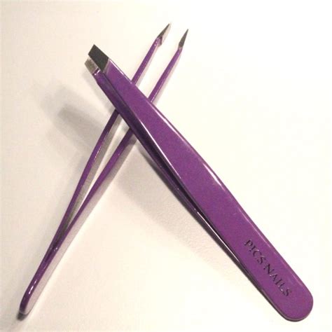 Eyebrows Tweezers Purple Pics Nails