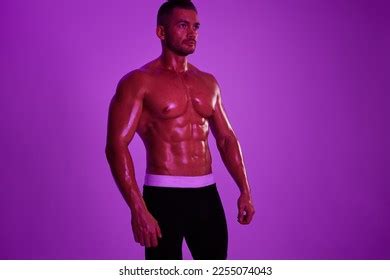 Man Athletic Body Bodybuilder Briefs Nude Stock Photo 2255074043