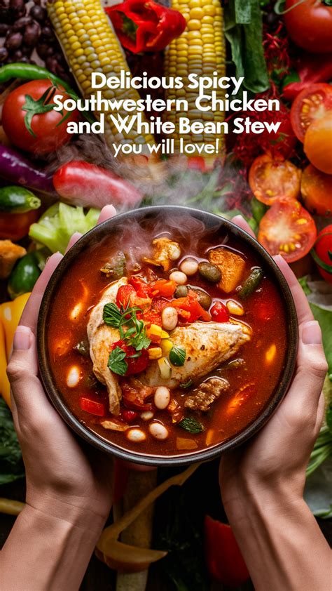 Spicy Southwestern Chicken And White Bean Stew Nutrify Recipe App