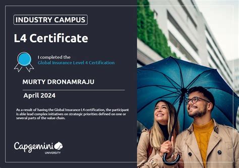 Insurance Domain Certification Level 4 Expert Capgemini Murty