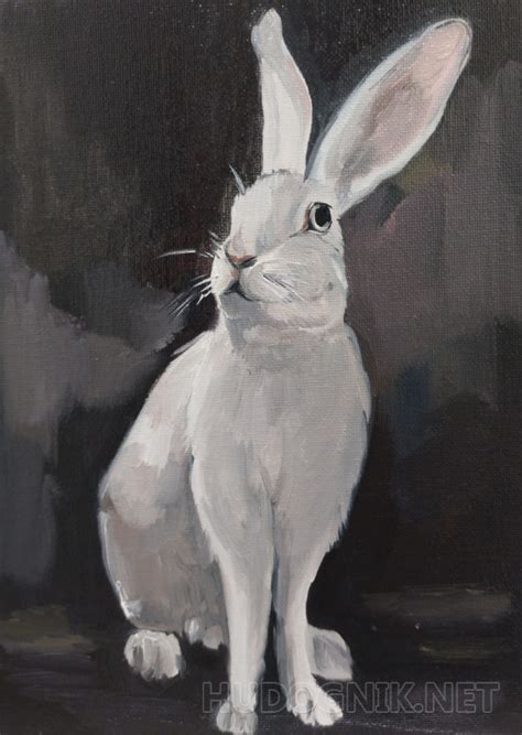 Картина кролик Размеры 18x24 Год 2022 Цена 1000 рублей Художник Тадевосян Лилита Гарегиновна