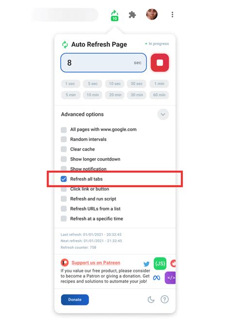 Refresh All Tabs Auto Refresh Page