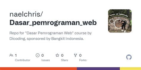 GitHub Naelchris Dasar Pemrograman Web Repo For Dasar Pemrograman Web Course By Dicoding