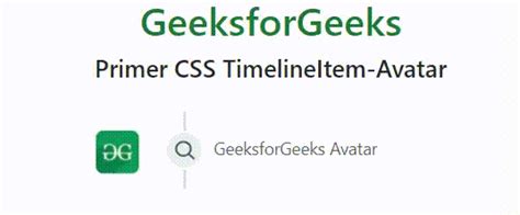 Primer Css Timeline Timelineitem Avatar Geeksforgeeks