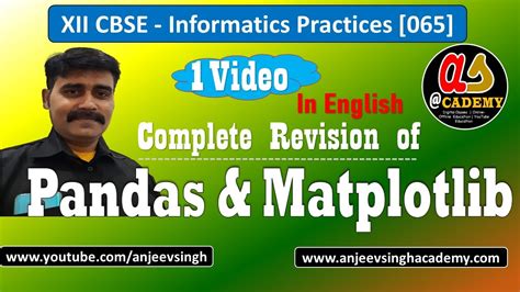 Xii Ip Pandas And Matplotlib Complete Tutorial For 2020 21 Board