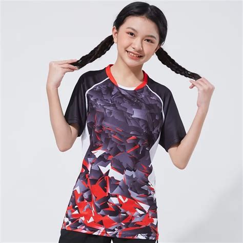 Badu Bg Детска дамска тениска с принт Бързосъхнеща тениска за лятно свободно време Дрехи за пинг