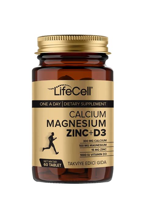 قرص کلسیم،منیزیم، ویتامین D3 و زینک Lifecell بسته ۶۰ عددی