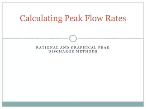 Ppt Calculating Peak Flow Rates Powerpoint Presentation Free