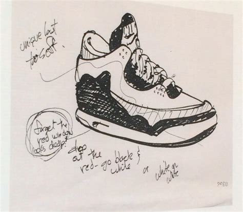 One Of Designer Tinker Hatfields Original Sketches Of The Air Jordan Iii Darren Rovell