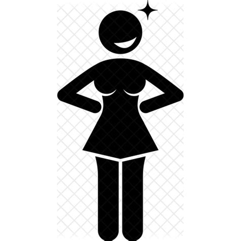 Sexy Girl Icon Download In Glyph Style