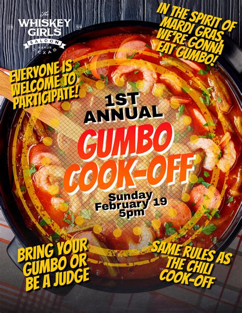 Gumbo Cook Off The Whiskey Girls Saloon