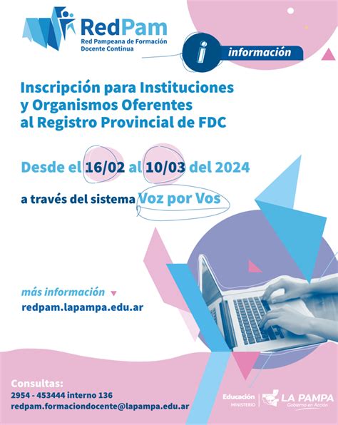 Novedades REDPAM Ministerio de Educación Gobierno de La Pampa