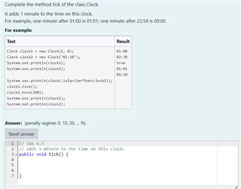 Solved Cw1 Week 7 Public Class Clock Private