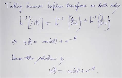 [solved] solve by laplace transform following the initial value y 4y