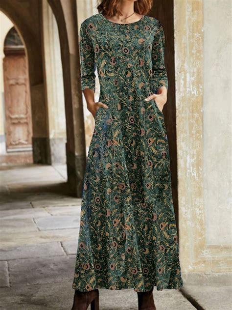 Zolucky Casual Dresses 1 Daily Crew Neck Casual Dresses