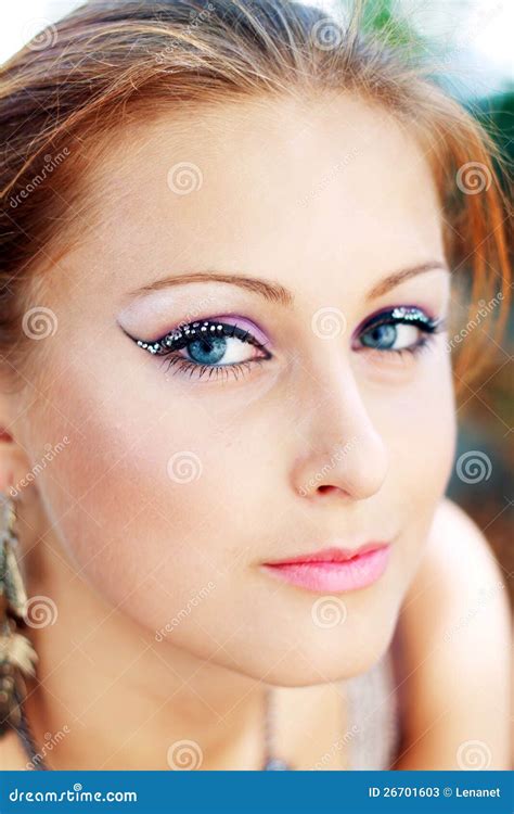 Model With Perfect Make Up Stock Image Image Of Female 26701603