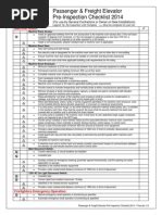 Elevator Pre Inspection Checklist | PDF | Elevator | Building Engineering