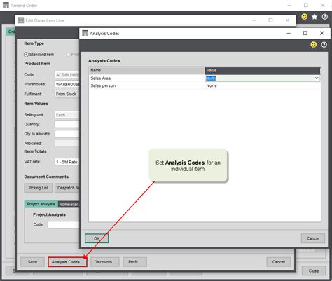 Use Analysis Codes With Sales Orders And Invoices