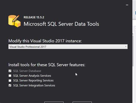 Sql Visual Studio 2017 Has No Business Intelligence To Create Ssis