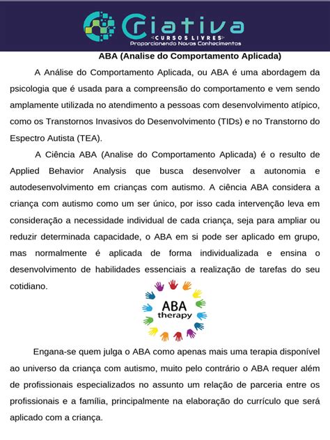 Aba Analise Do Comportamento Aplicada Pdf