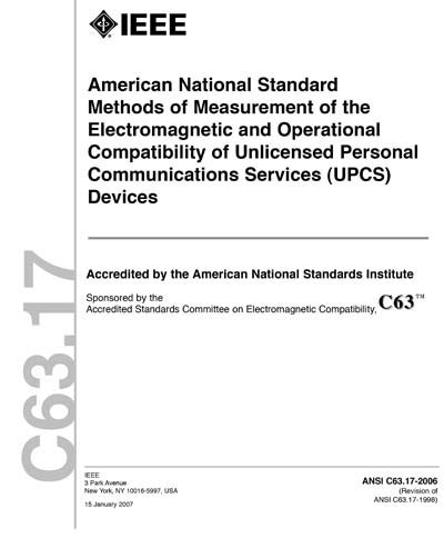 IEEE Std C63 17 2006 American National Standard For Methods Of Measurement Of The
