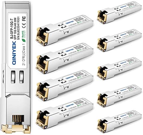QINIYEK Transceptor SFP de 10GBase T de 10G módulo transceptor SFP