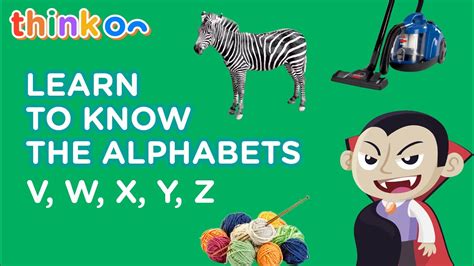 Learn Alphabets V W X Y Z Youtube