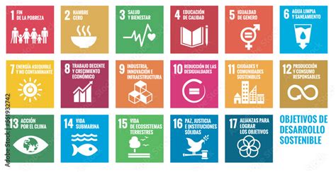 Sustainable Development Goals Onu Sixteen Sdgs Vector Stock