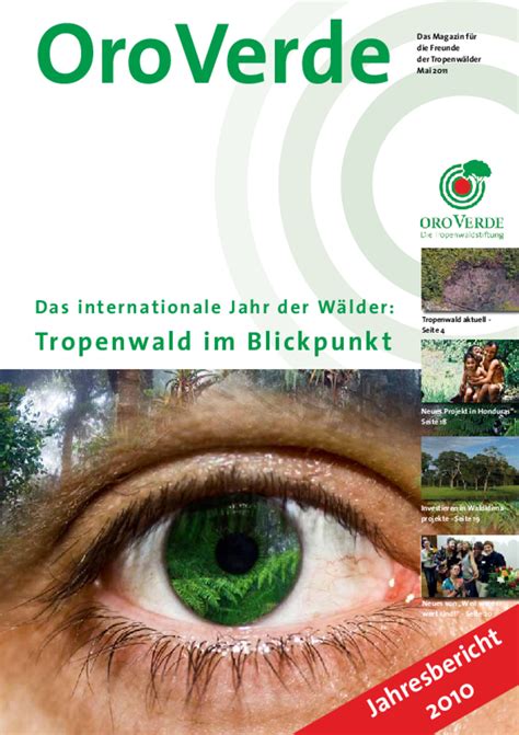 Das Oroverde Magazin Rund Um Regenwaldschutz