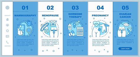 Women Healthcare Onboarding Mobile Web Pages Vector Template Pregnancy