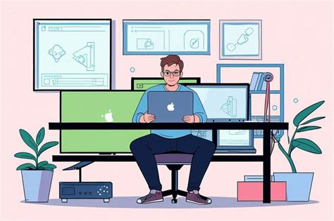 Video Game Developer Concept Illustration Premium Ai Generated Image