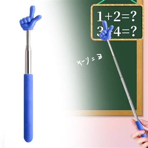 Lggsban Fingers Telescopic Teachers Pointer Teaching Pointer Stick For Classroom Metal Hand