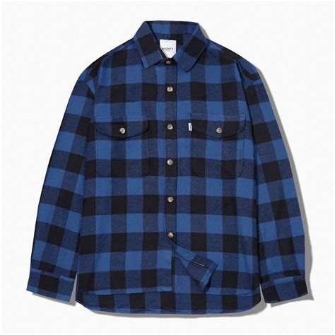 Jual Highty Blue Plaid Flannel Overshirt Shopee Indonesia