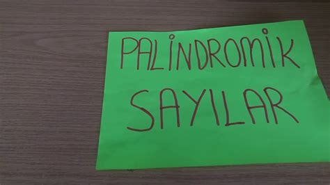 Palindrom Sayılar ve Kelimeler Palindrom numbers and words YouTube